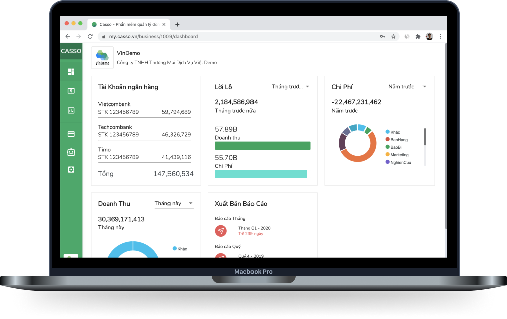 Trang chủ - CASSO | Robot tài chính doanh nghiệp