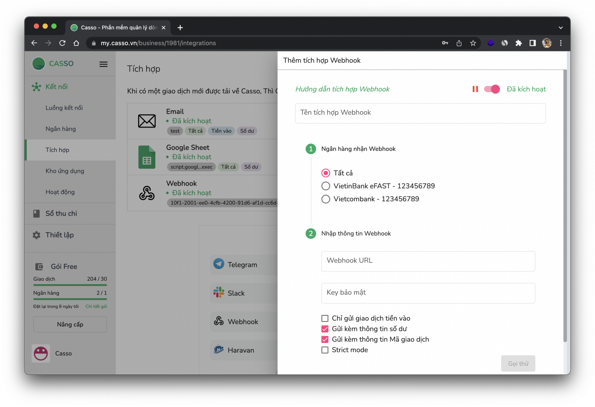 Open banking - Robot tài chính doanh nghiệp | Casso.vn
