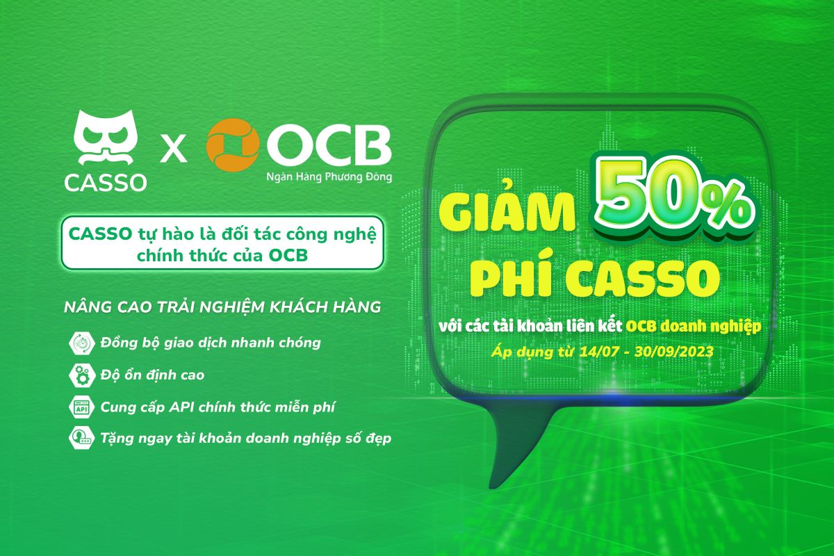 Casso - OCB: Tự hào đối tác chính thức về Open Banking - CASSO | Robot ...